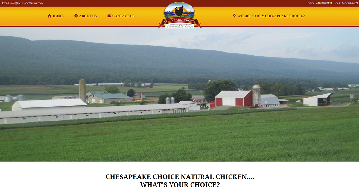 Chesapeake Choice Chicken by Locust Point Farms LLC, Elkton, MD